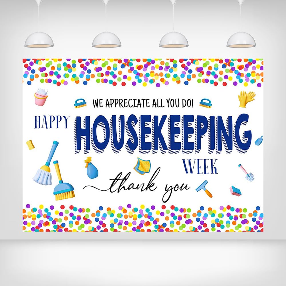 Amazon.com : Printspree Happy Housekeeping Week Backdrop - 7x5ft ...