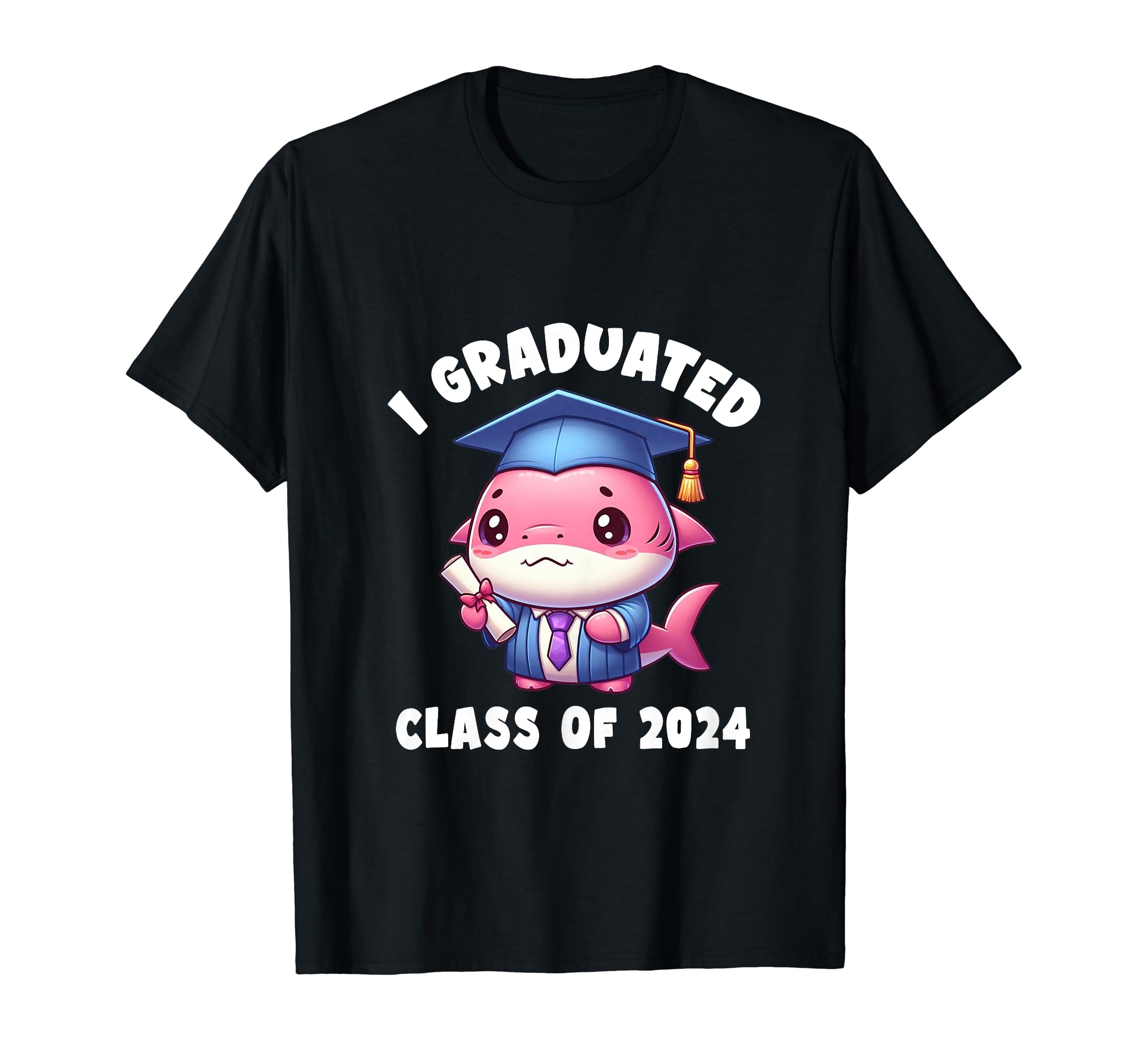 Amazon.com: I Graduated Graduate Class of 2024 Funny Shark Graduation T ...