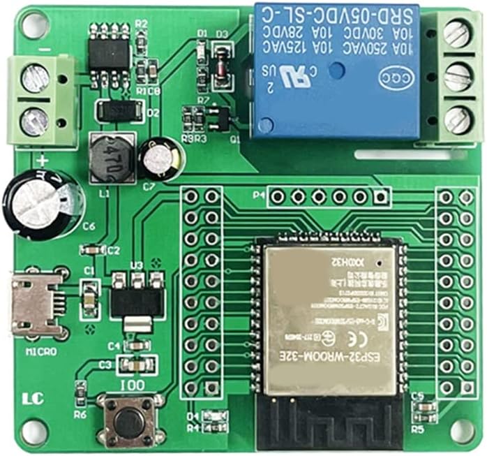 Amazon.com: Jteyult One Channel Relay ESP32-WROOM Development Board Single Relay Module DC 7-60V ...