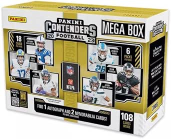 Amazon.com: 2023 Panini Contenders Football Mega Box (108 Cards/Box) 1 ...