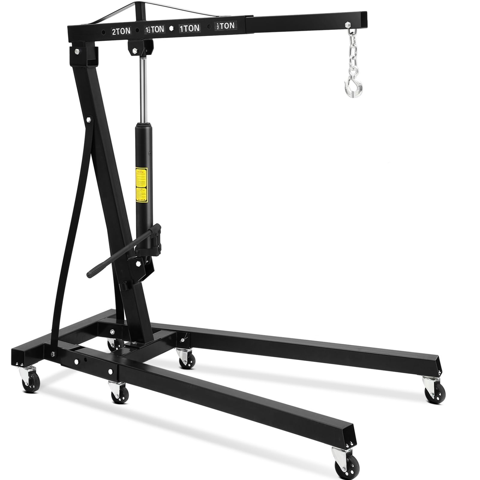 Engine Crane 2 Ton Tonne Folding Stand Hoist Lift Jack Hydraulic Car ...