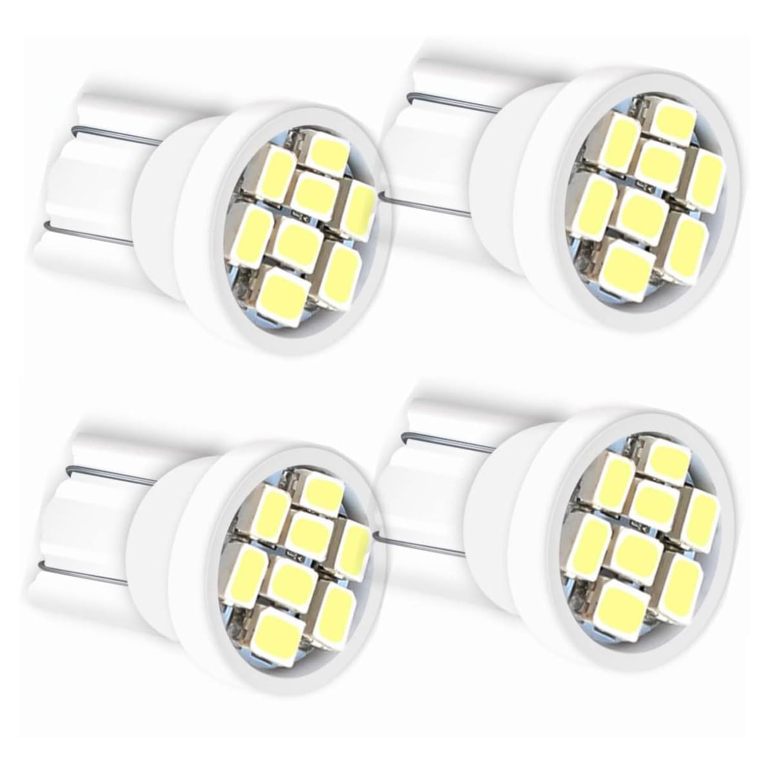 Amazon.com: WEELMOTO 4PCS T10 8SMD White LED Car Parking Light Bulb ...