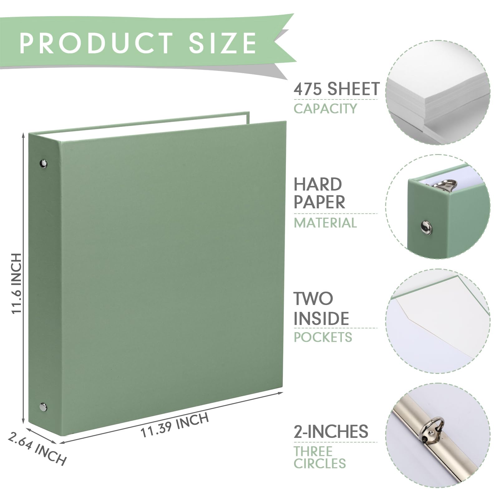 Ctosree 20 Pcs Flexible 3 Ring Binder Bulk with 2 Pockets Cute Binder ...