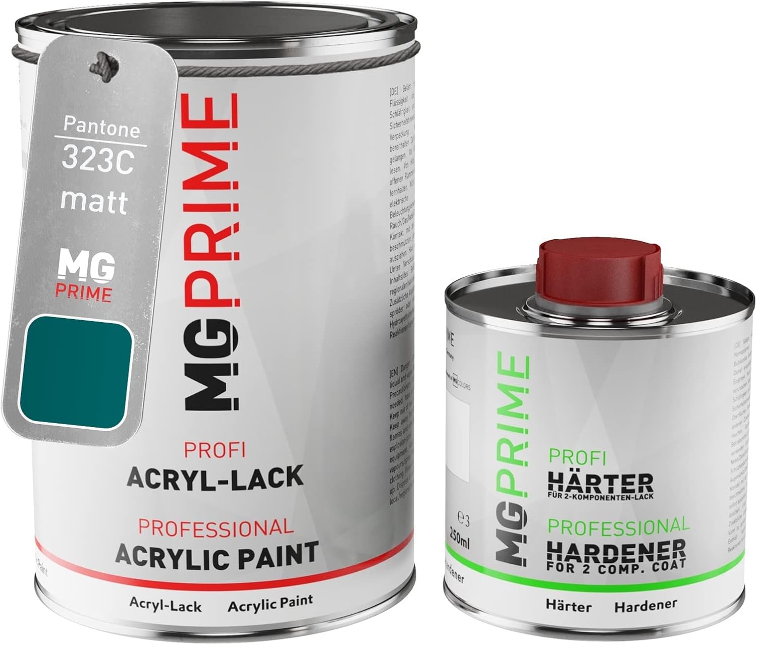 MG PRIME Pantone 323C Green mat Acrylic paint 1.5 litre / 1500 ml can ...