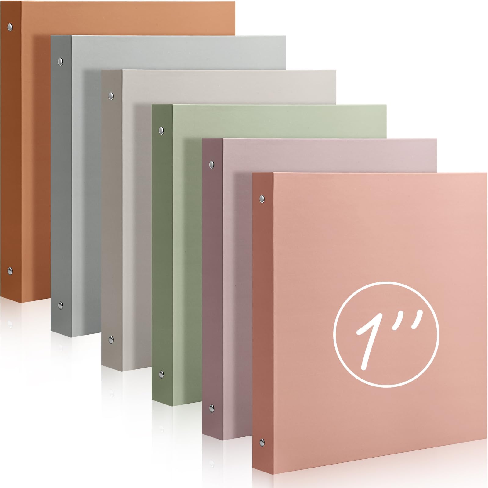 Amazon.com : Cholemy 6 Pcs 3 Ring Binder, Heavy Duty Round Binders with ...