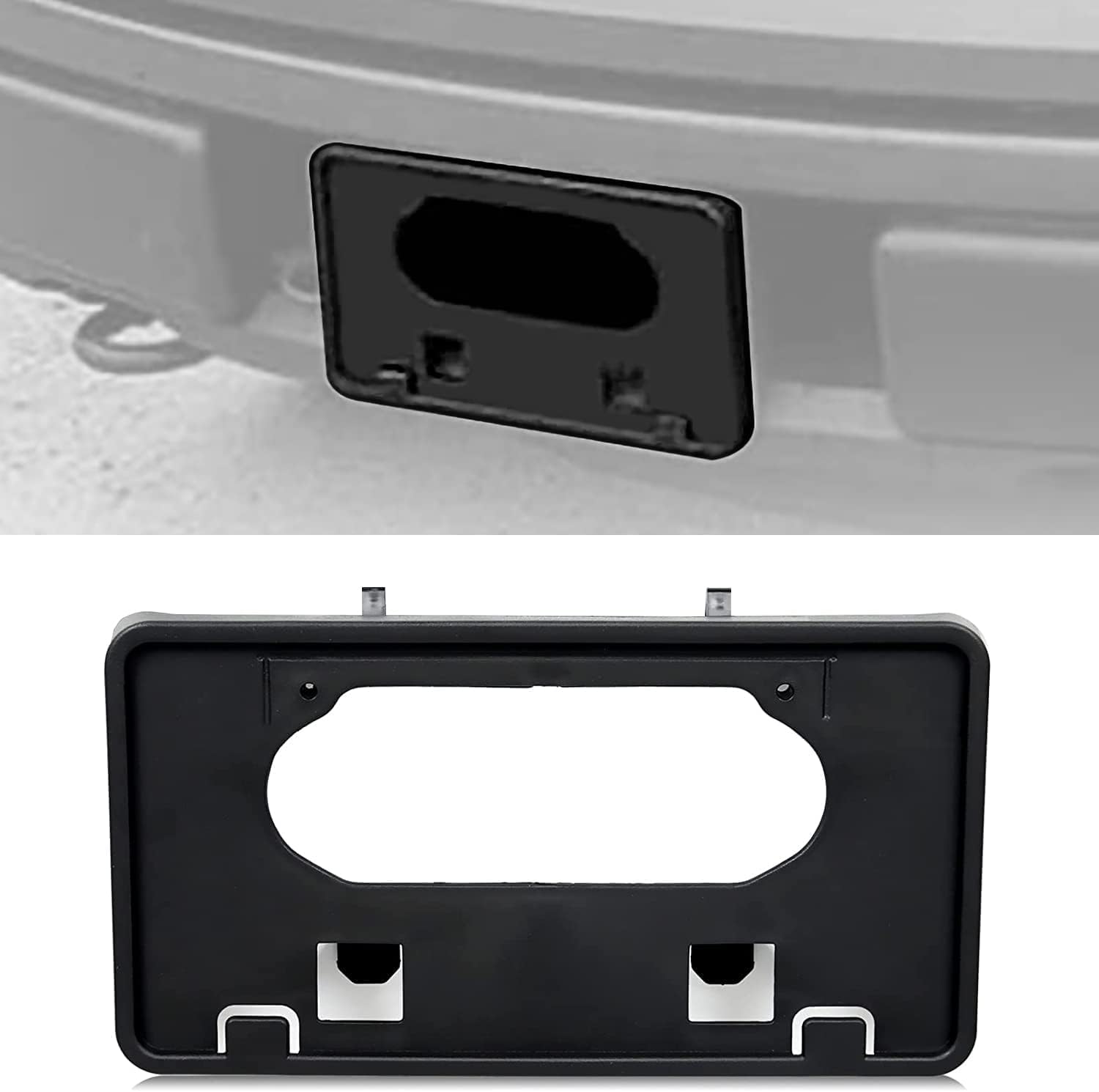 Amazon.com: HECASA Front Bumper License Plate Holder Frame Mounting ...