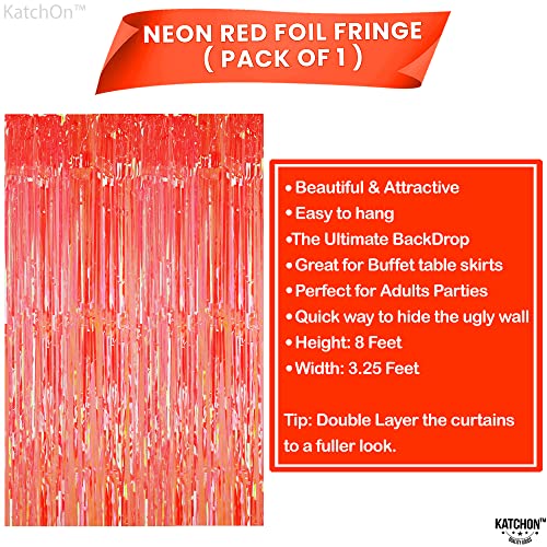 Snapklik.com : XtraLarge Neon Red Streamers - 32x8 Feet, Red Party ...
