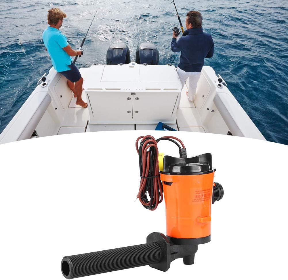 Oreilet Livewell Pump, 12V 800GPH Submersible Boat Bilge Water Pump ...
