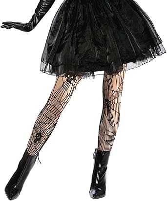 Amazon.com: BASEMMAHER Halloween Skull Stockings Fishnet Tights Mesh ...
