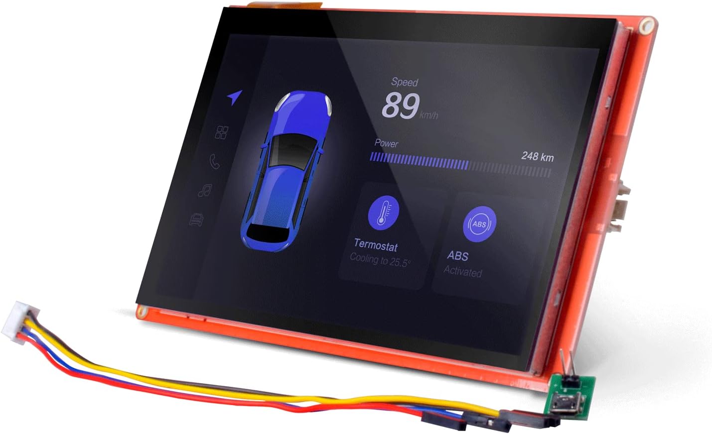 Amazon.com: Nextion 5.0″ Intelligent HMI Display NX8048P050-011C-Y Capacitive LCD-TFT Touch ...