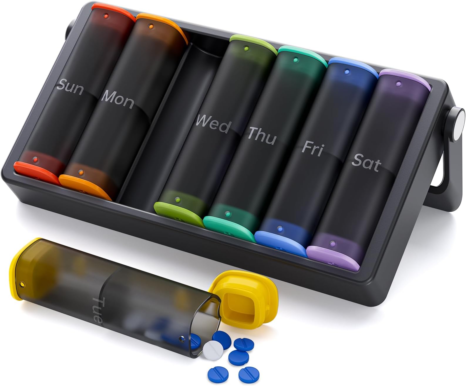 Amazon.com: Weekly Pill Organizer 3 Times a Day, Large Travel Pill Box ...