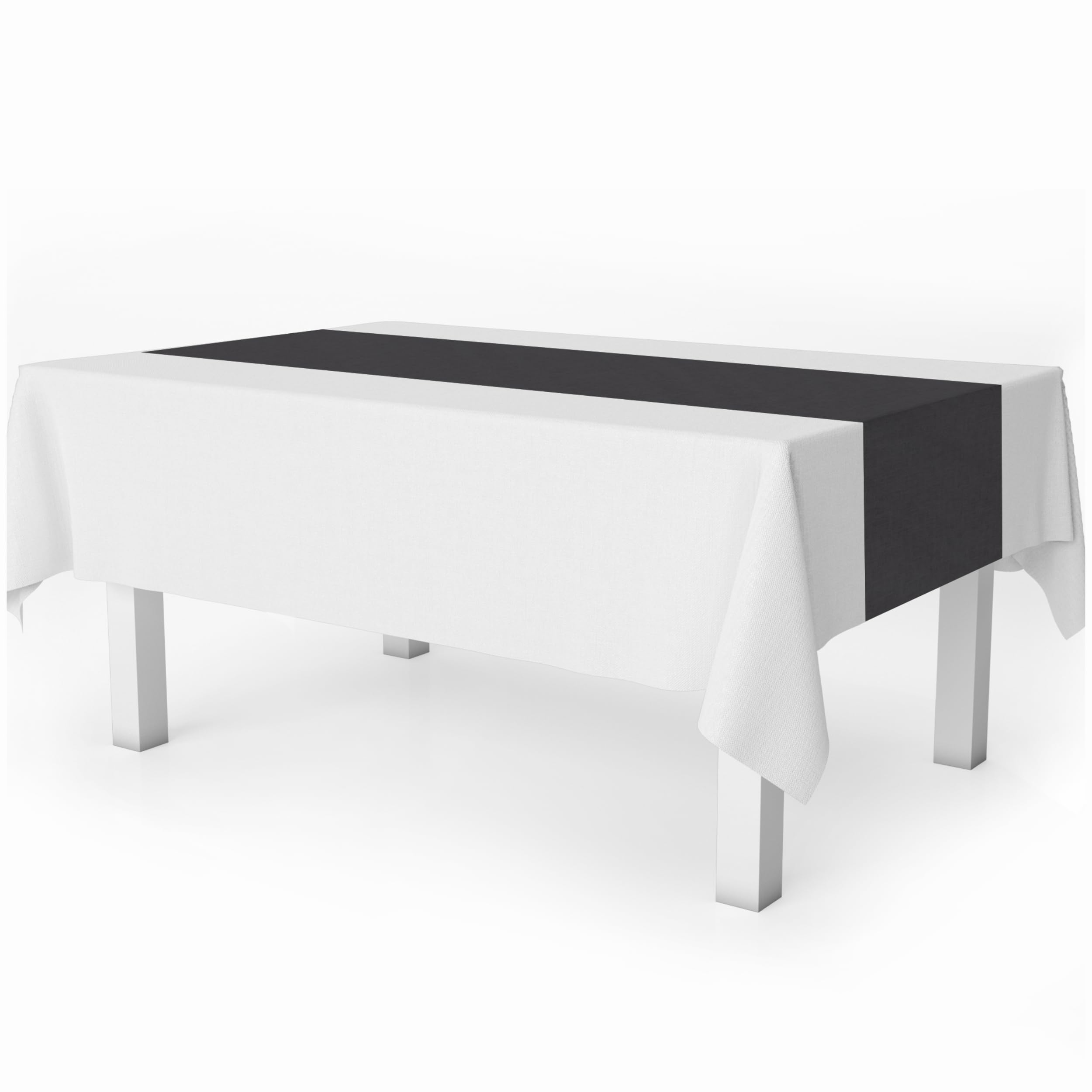 Snapklik.com : Dark Grey 6 Pack Premium Disposable Plastic Table Runner ...