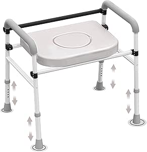 Amazon.com: Elevated Portable Raised Handicap Toilet Seat High Risers ...