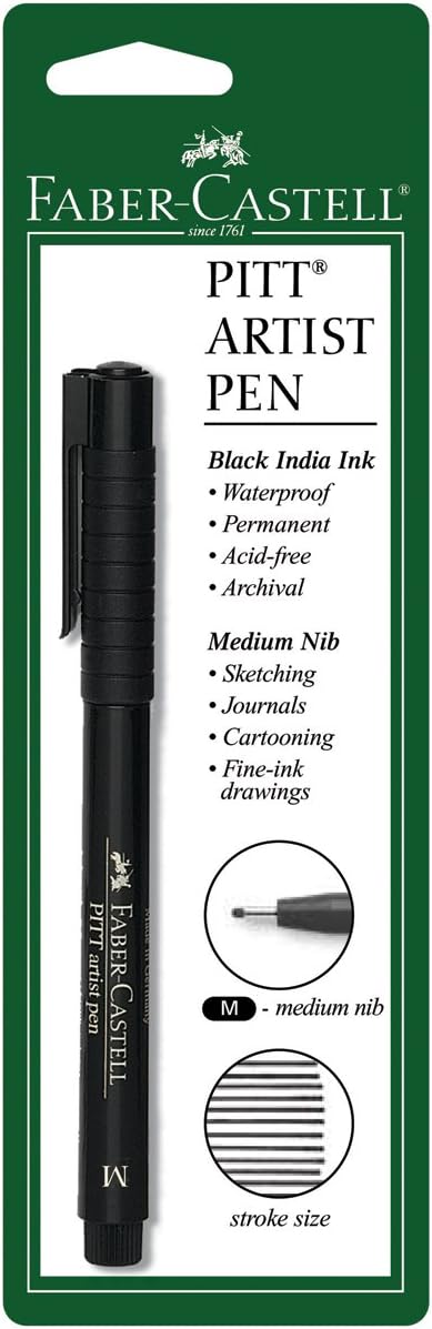 Amazon.com: Faber-Castel Medium Pitt Artist Pen, Black