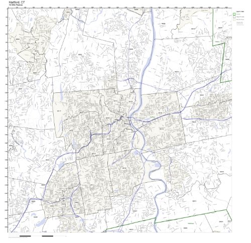 Amazon.com: Hartford, CT ZIP Code Map Laminated : Office Products