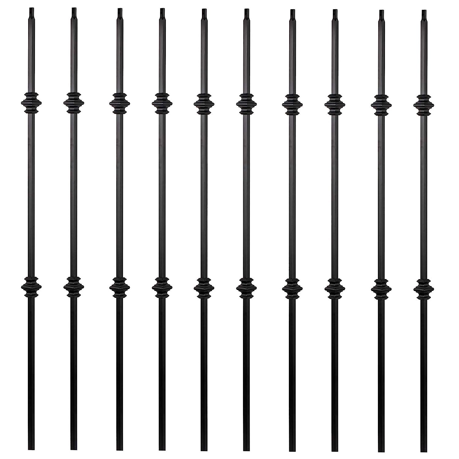 Elecmate Staircase Iron Balusters (Box of 10) Stair Parts 1/2" Square ...