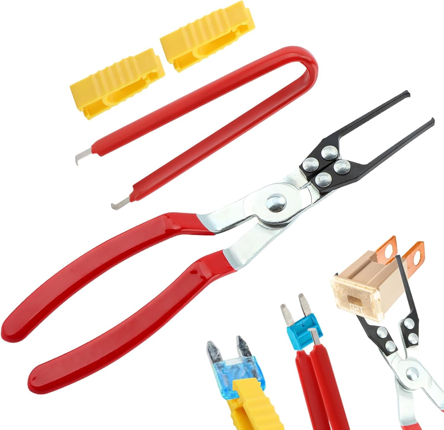 Amazon.com: homfanseec 4-Piece Automotive Relay & Fuse Puller Pliers ...