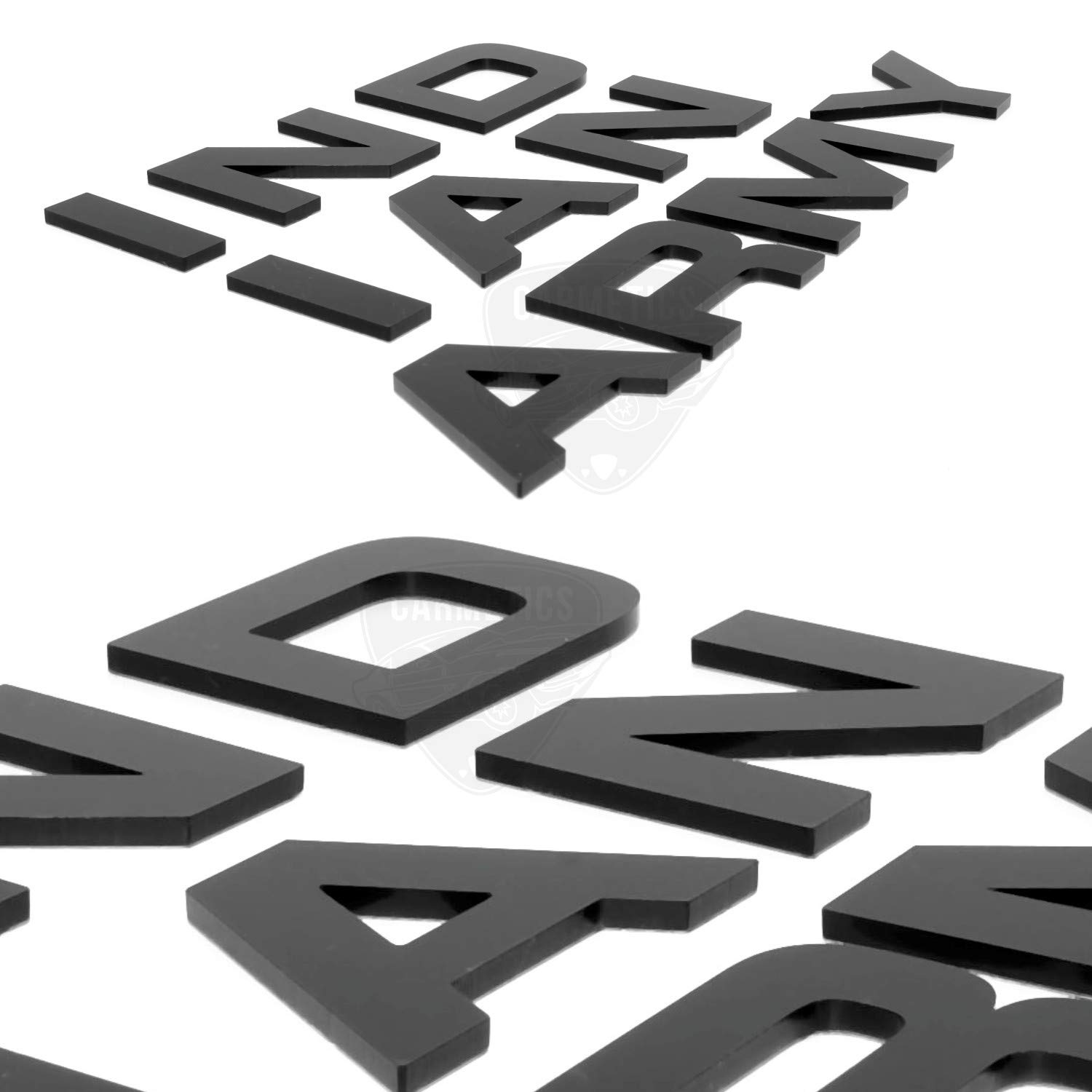 Buy CarMetics Indian Army Logo Stickers 3D Badge car Bonnet 3D Logo 3D ...