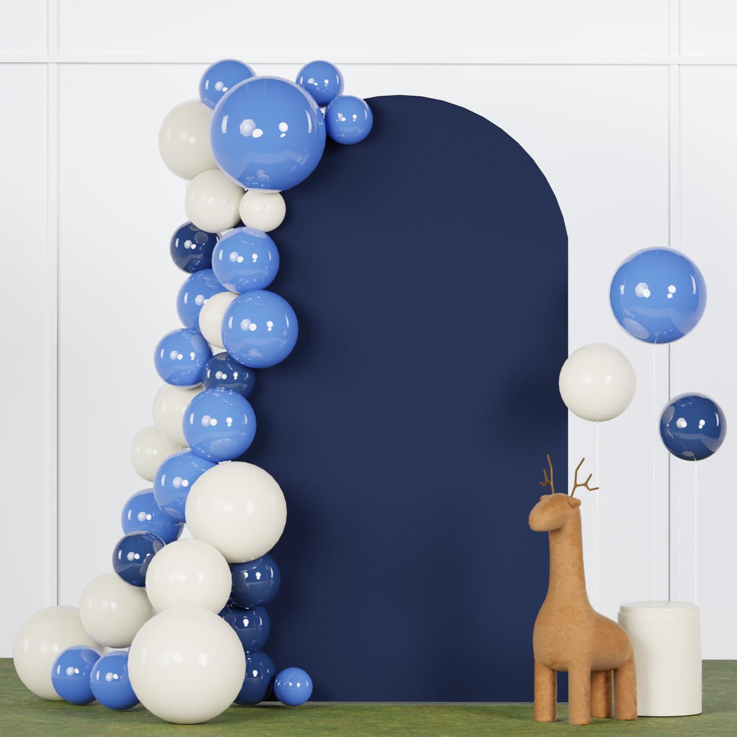 Snapklik.com : Wedding Arch Cover 7.2FT Navy Blue Arch Cover Backdrop ...