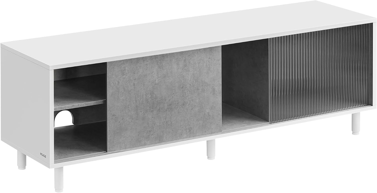 VASAGLE Superfast Toolless Assembly, TV Stand for up to 60 Inch TV, TV ...