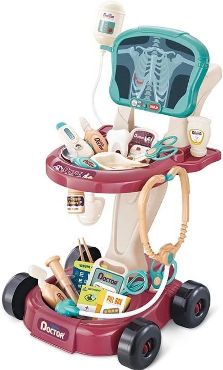 Toy Doctor Kit for Kids , Pretend Medical Station Set Trolley for Boys ...