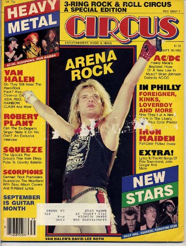Circus Magazine ARENA ROCK Van Halen SCORPIONS Iron Maiden QUEEN Kansas ...