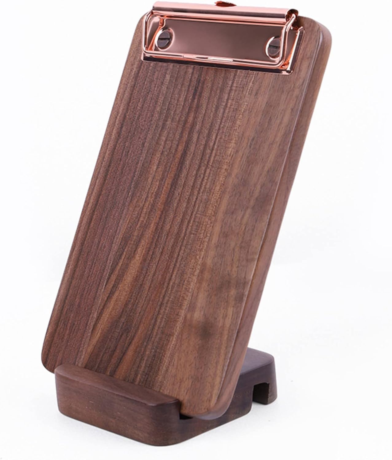 Amazon.com : Mini Clipboard Set with Base - Hardwood Walnut Material ...