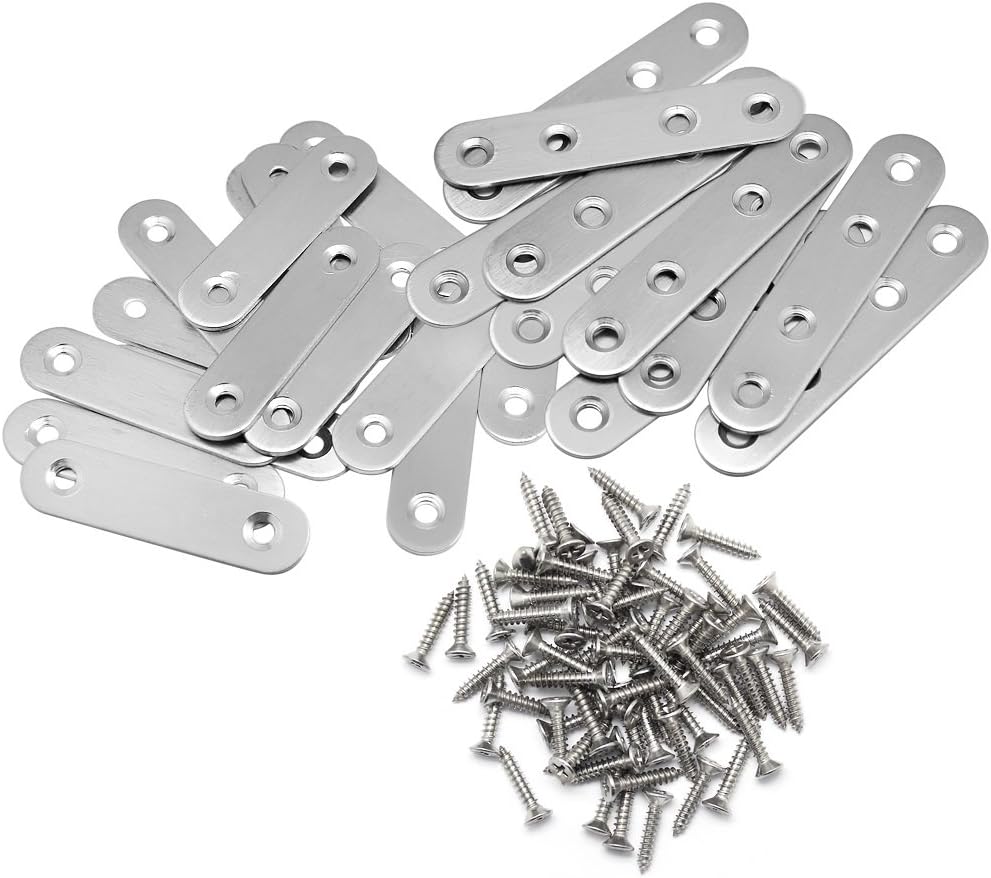 Hysagtek 2 Sizes Flat Brace Plates Metal Joining Plate Connector Repair ...