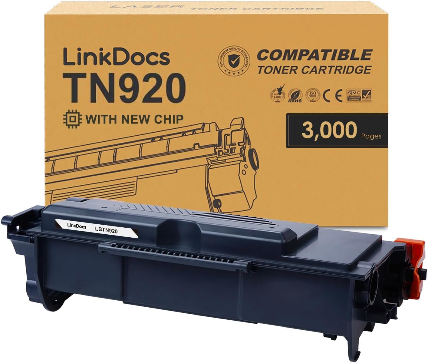 Amazon.com: LinkDocs TN920 Compatible Toner Cartridge Replacement for ...