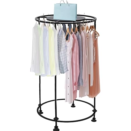 Amazon.com: Freestanding Round Garment Display Retail Rack, Floor ...