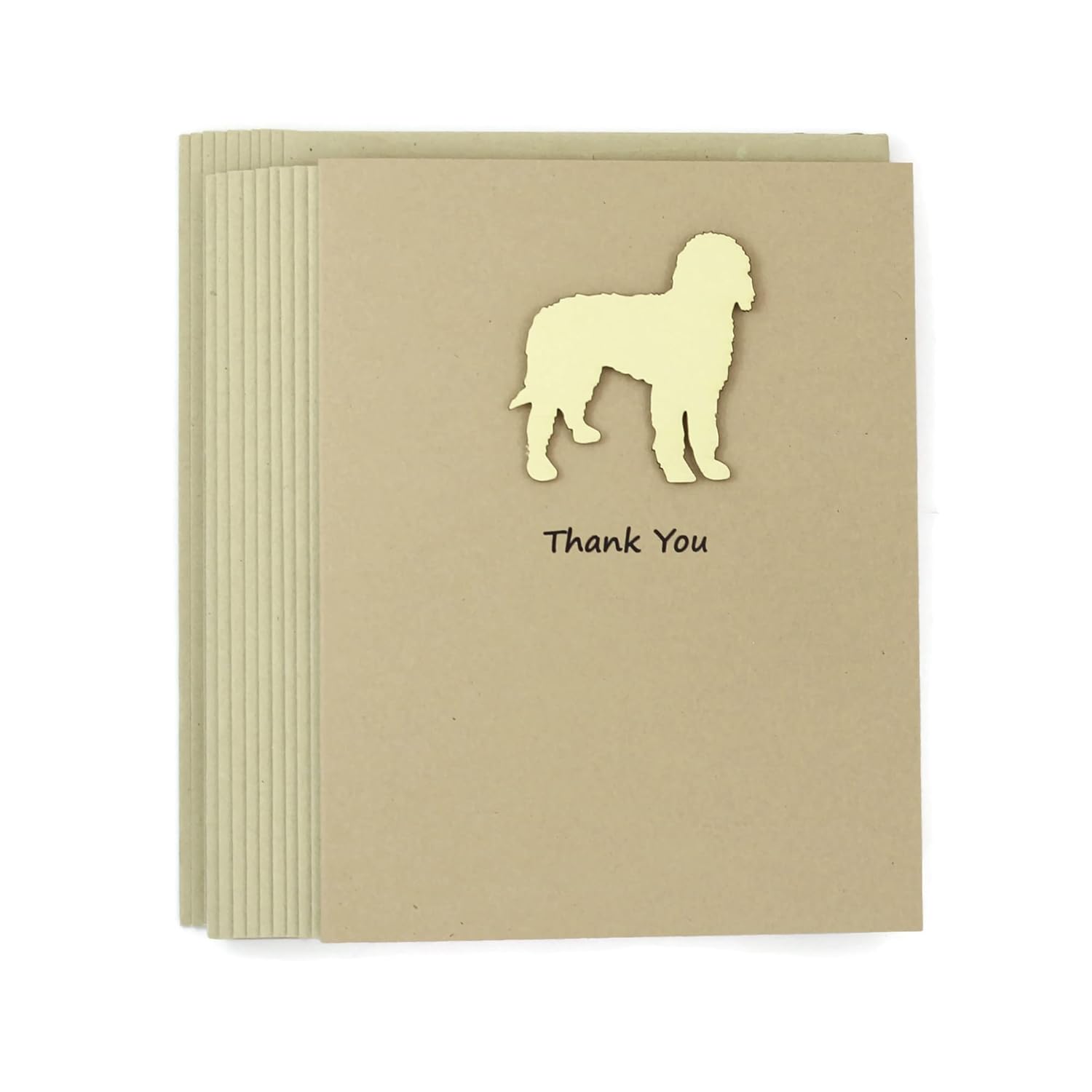 Amazon.com: Goldendoodle Thank You Notecards Pack of 10 | Yellow ...