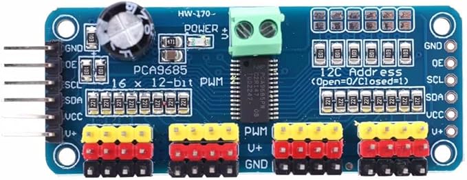 JZK PCA9685 16 Channel 12-Bit PWM Servo Motor Driver IIC Module for Arduino Robot : Amazon.ca ...