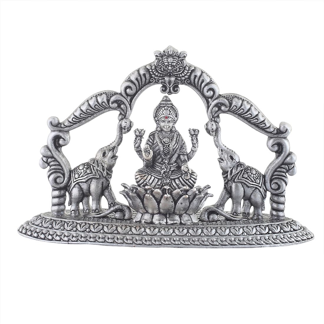 Buy PRD CARATCAFE Silver 925 Gajalakshmi Idol Statue, 26+ GMS Goddess ...