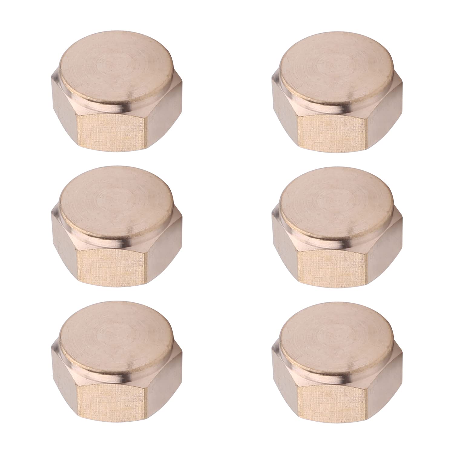 Amazon.com: Othmro 6pcs Gold Pipe Fitting Valve Cap,Brass Hex Female ...
