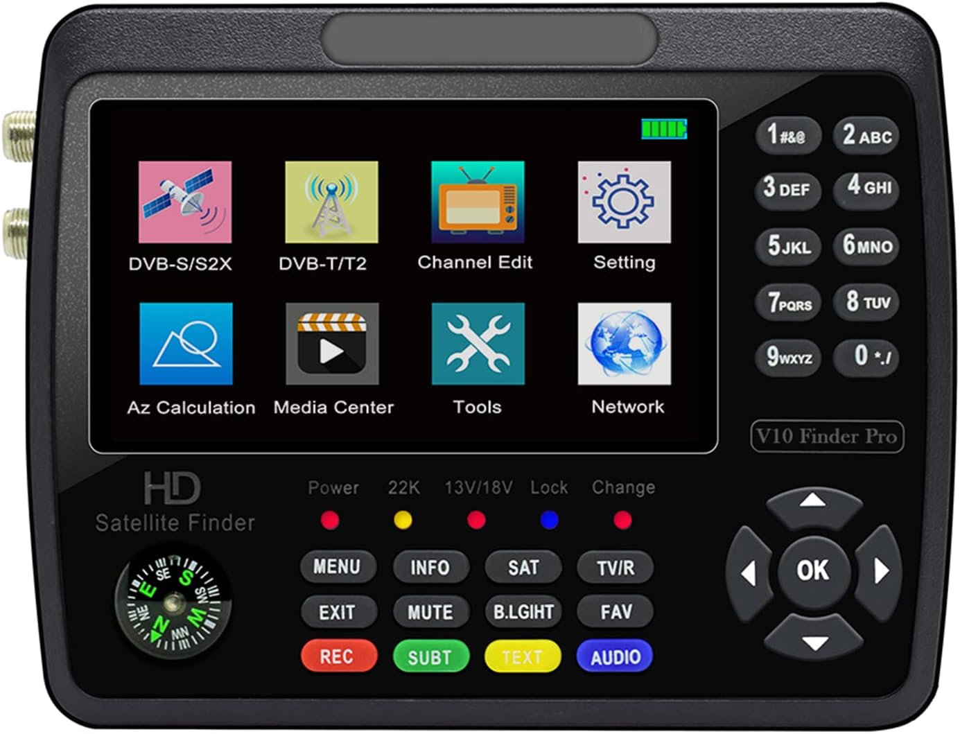 VISLONE Satelliten Finder, ST-5150 DVB-S2 / T2 / C COMBO Satelliten-TV ...