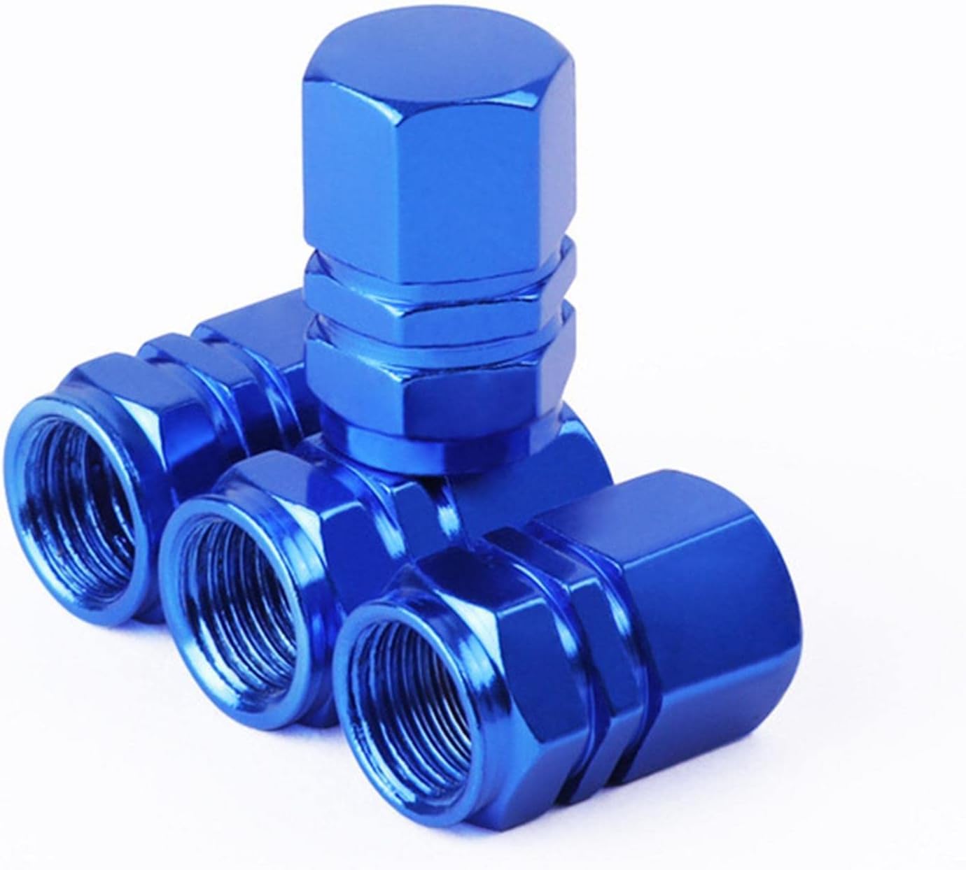 Amazon.com: Blue Tire Valve Stem Caps, Heavy-Duty Tire Valve Caps ...