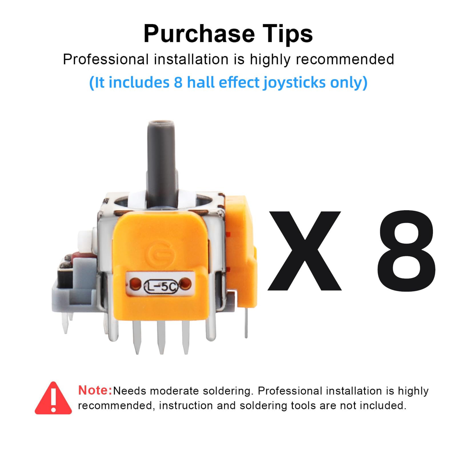 Snapklik.com : HGamyox 8Pcs Hall Effect Joysticks Replacement For ...