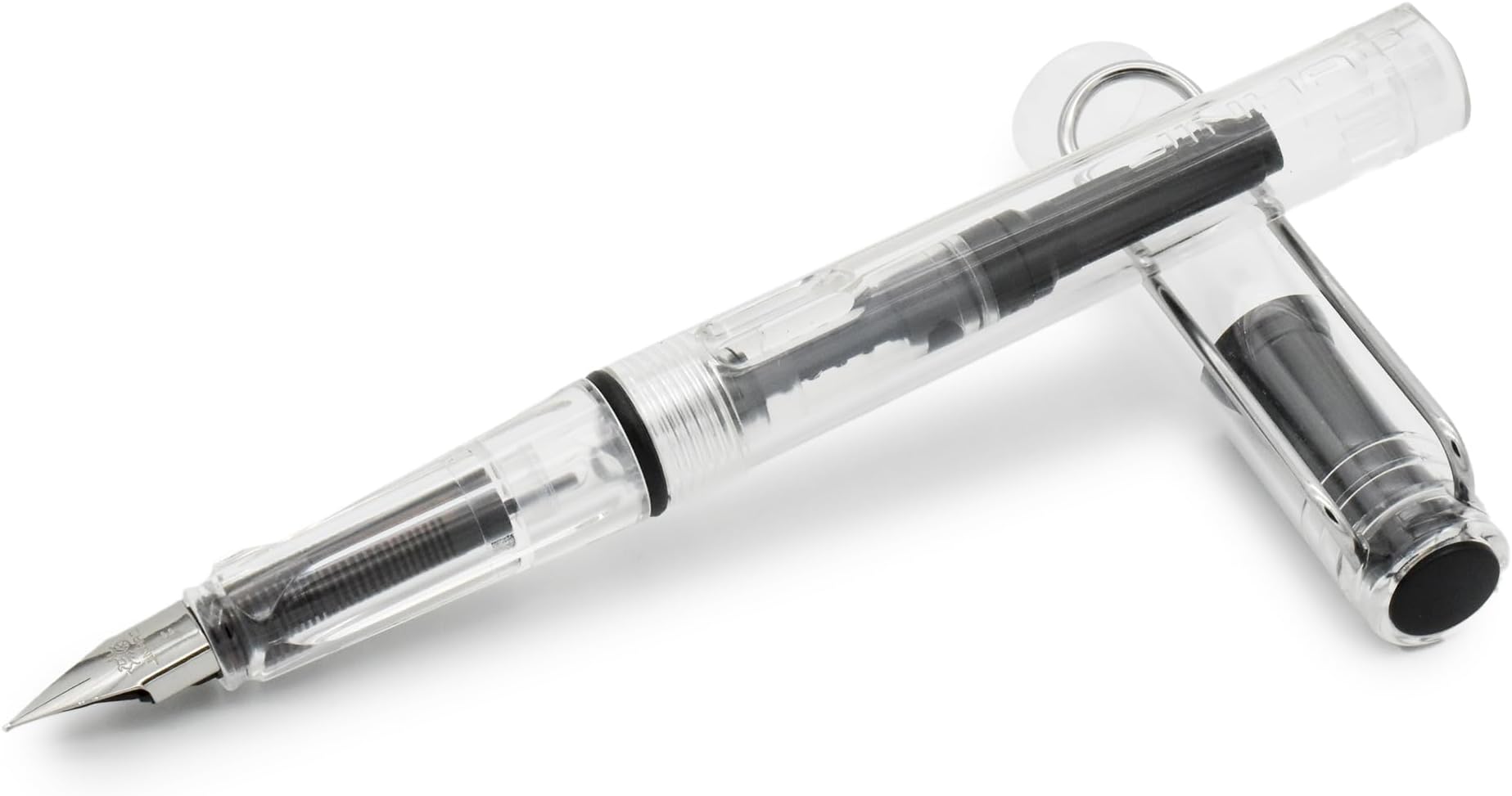 BUZZ COOL Black plastic body fountain ink pen with ink refill converter ...