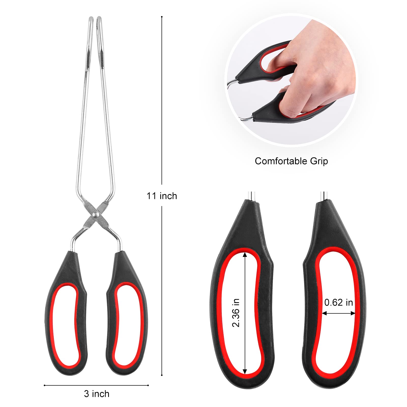 Snapklik.com : Scissor Tongs For Cooking, Metal Kitchen Tongs 11 Inches ...