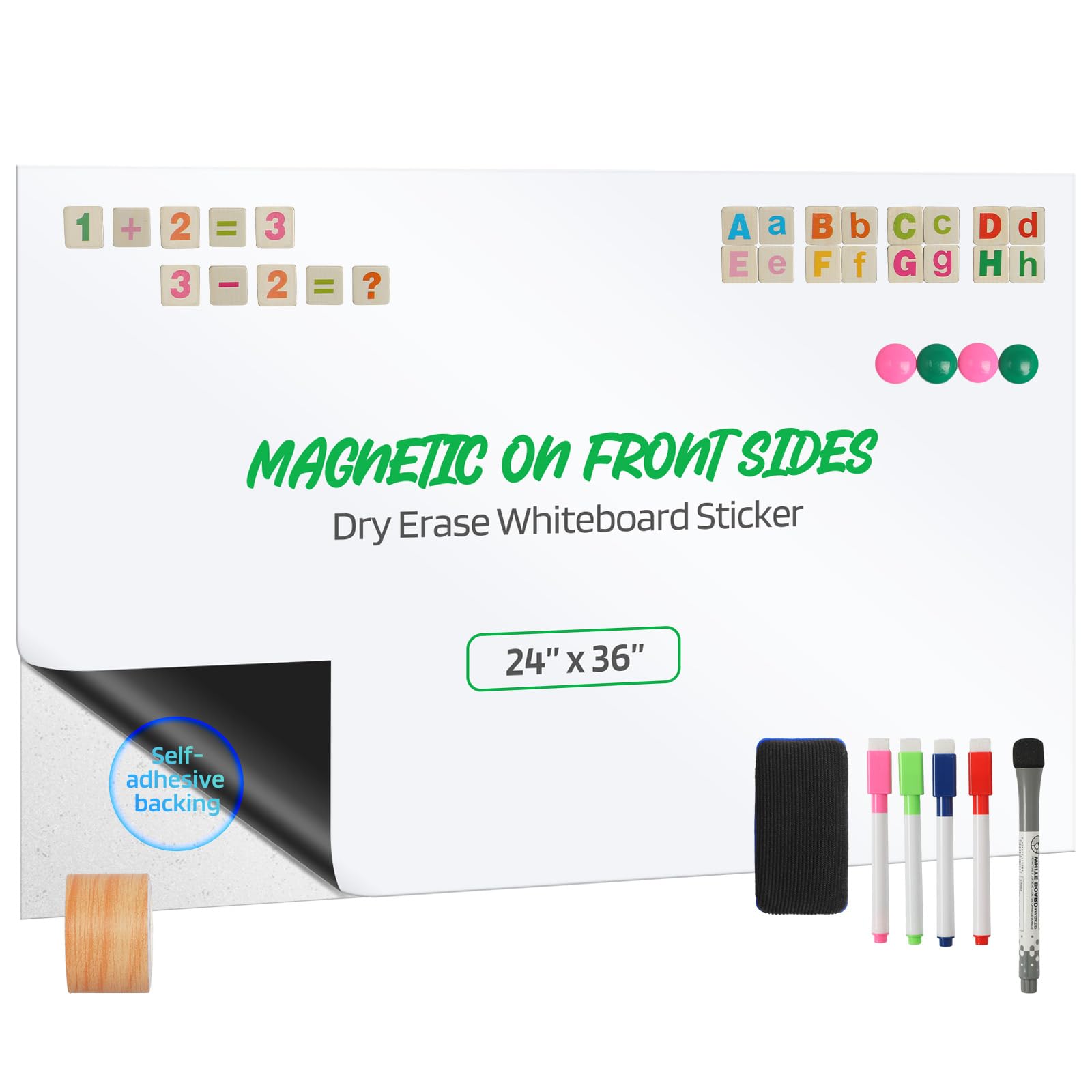 Amazon.com : Flexible White Board with Adhesiv, Magnetic White Board ...