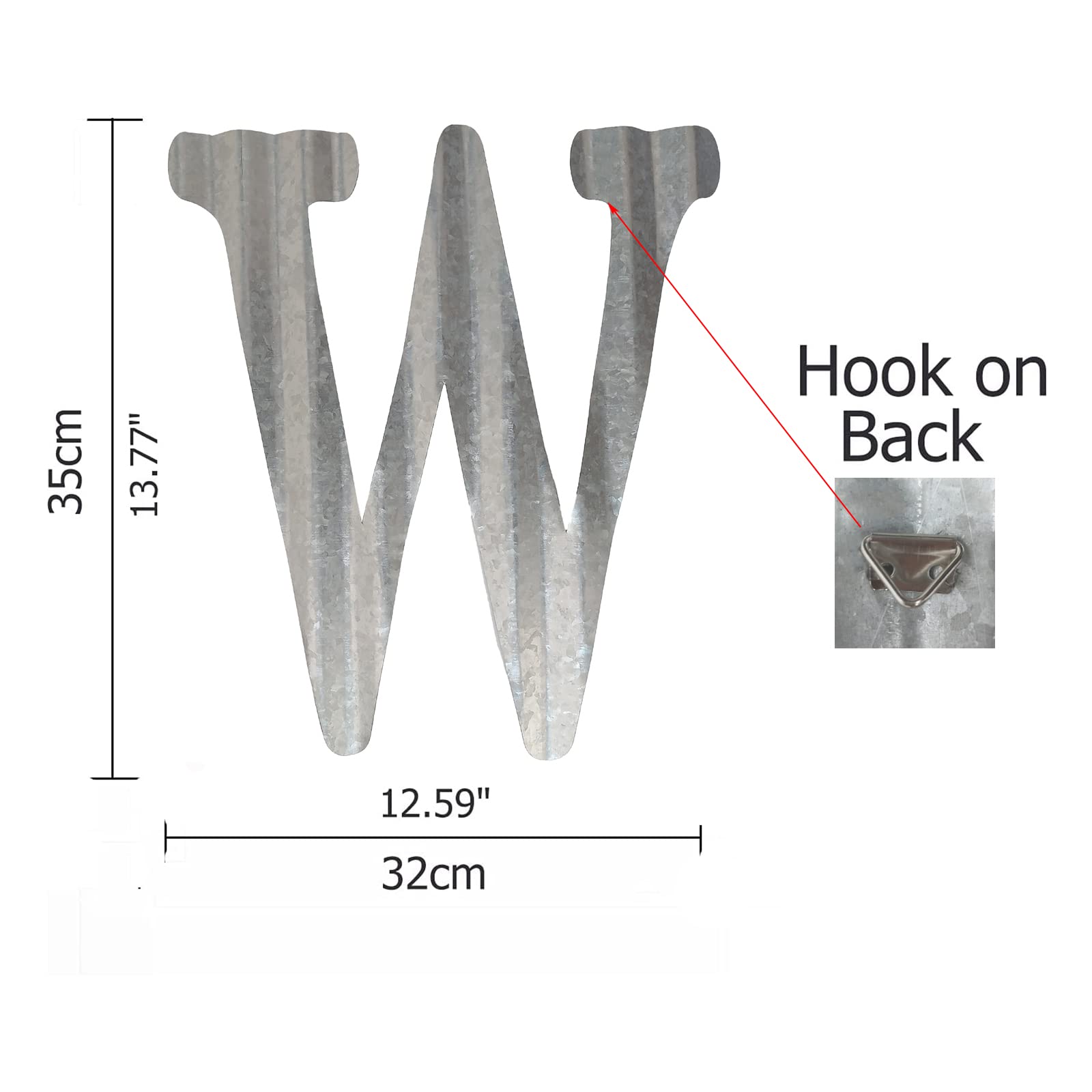 Snapklik.com : 13.7" Metal Letters For Wall Decor, DIY Corrugated Large ...