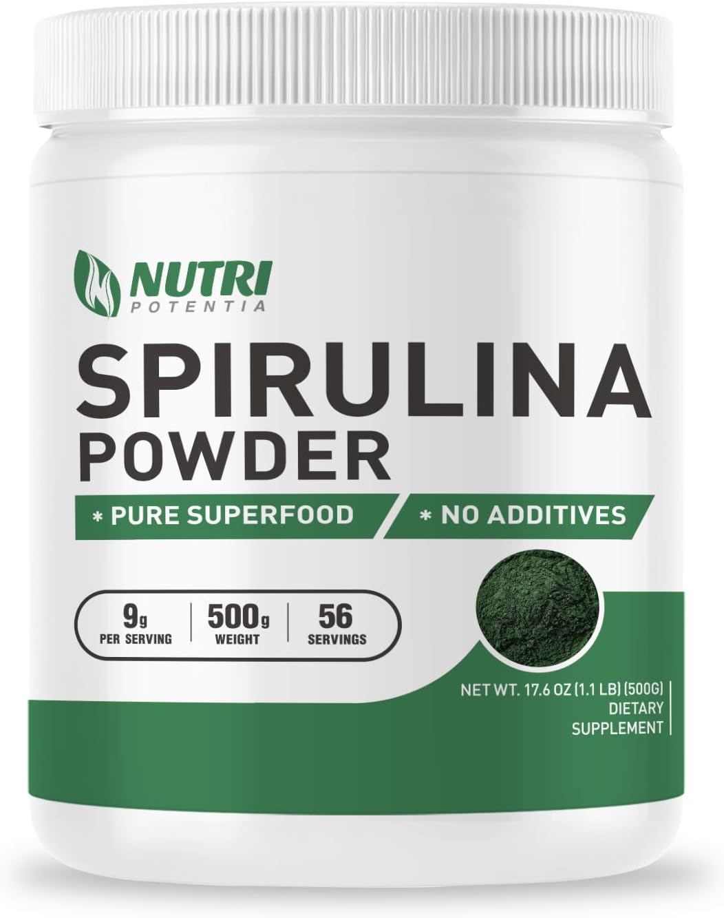 Amazon.com: Spirulina Powder 1.1 Pounds Greens Superfood Powder for ...