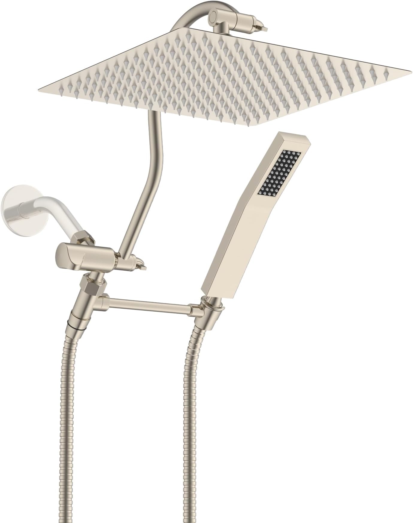 Hibbent All Metal Shower Head, 10'' High Pressure Rainfall Shower Head ...