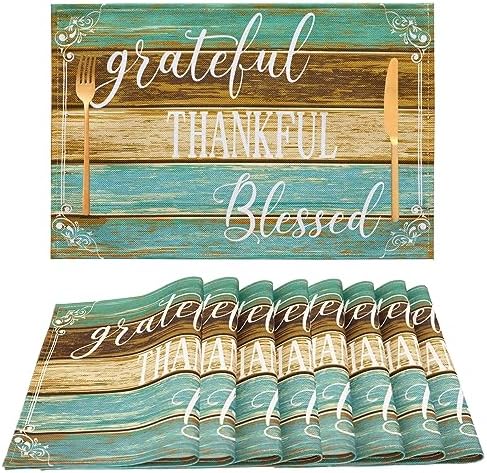 Amazon.com: Kerton Stork Farmhouse Table Placemats Set of 4 Place Mats ...