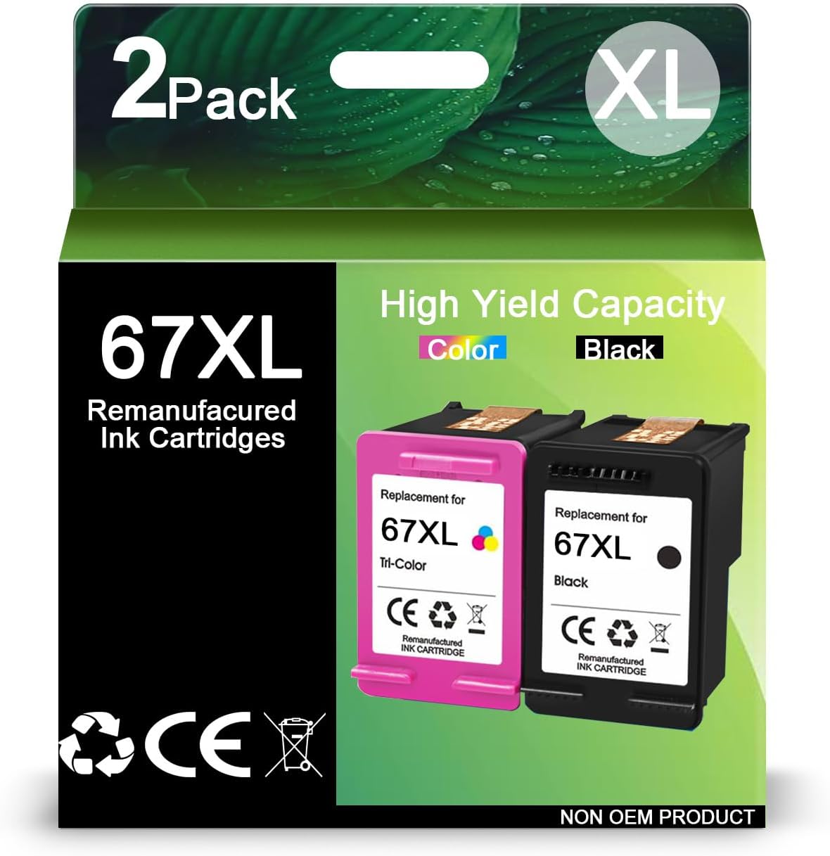 Amazon.com: 67XL Printer Ink Replacement for HP 67 Ink cartridges Black ...