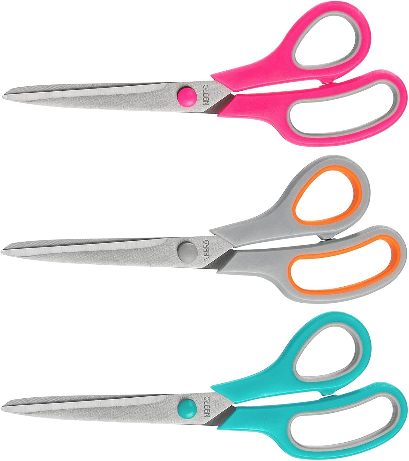NBBRO Modern Multipurpose Scissors, 3-Pack, 8.5" Stainless Steel