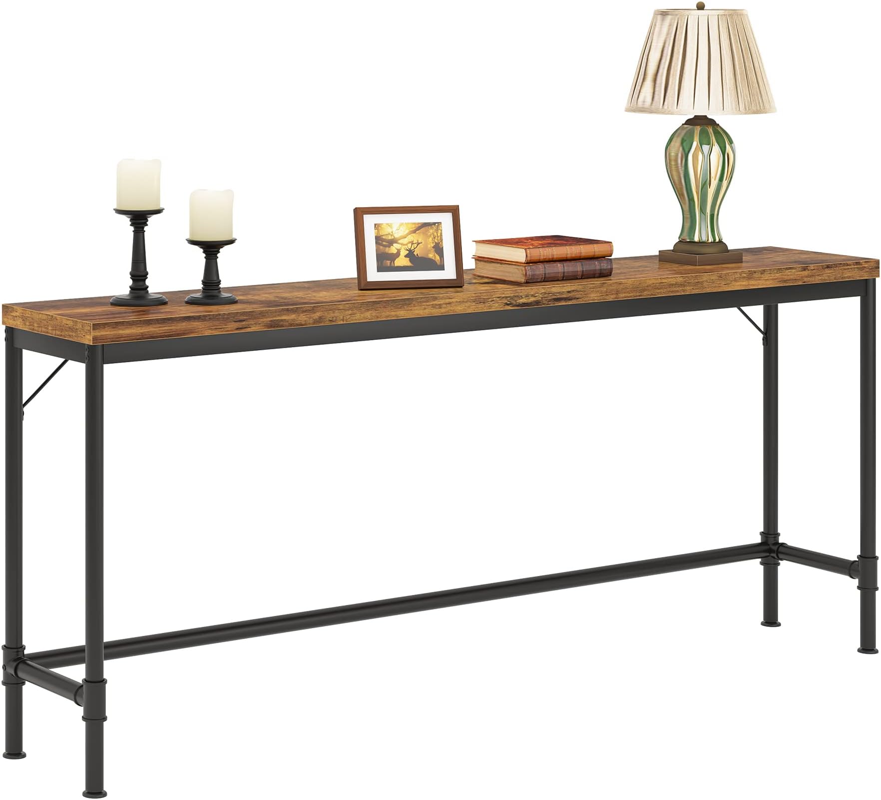 Amazon.com: LAKIQ Solid Wood Bar Table Modern Bar Height Kitchen Table ...