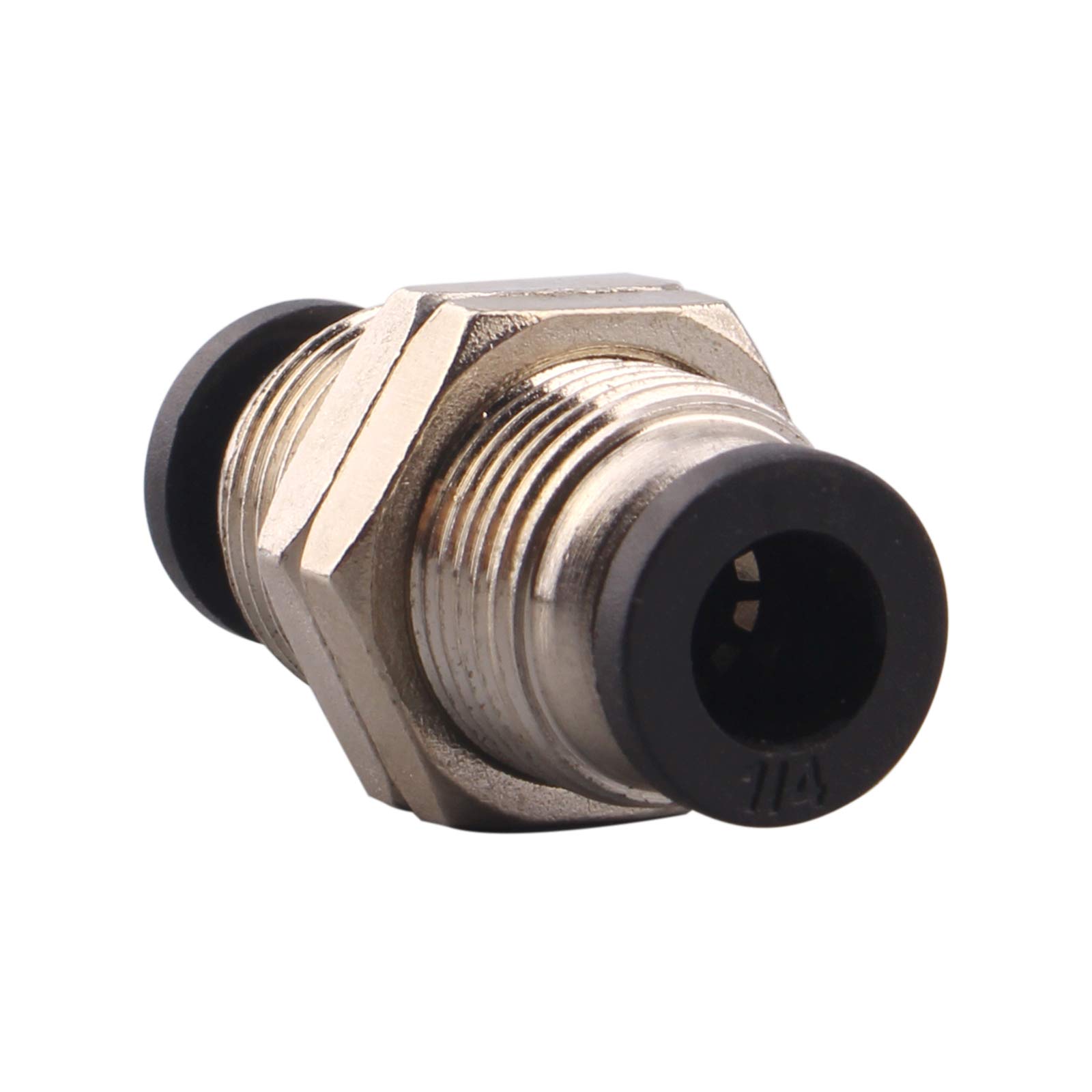 Snapklik.com : DERPIPE Bulkhead Union Push To Connect Tube Fitting 1/4 ...