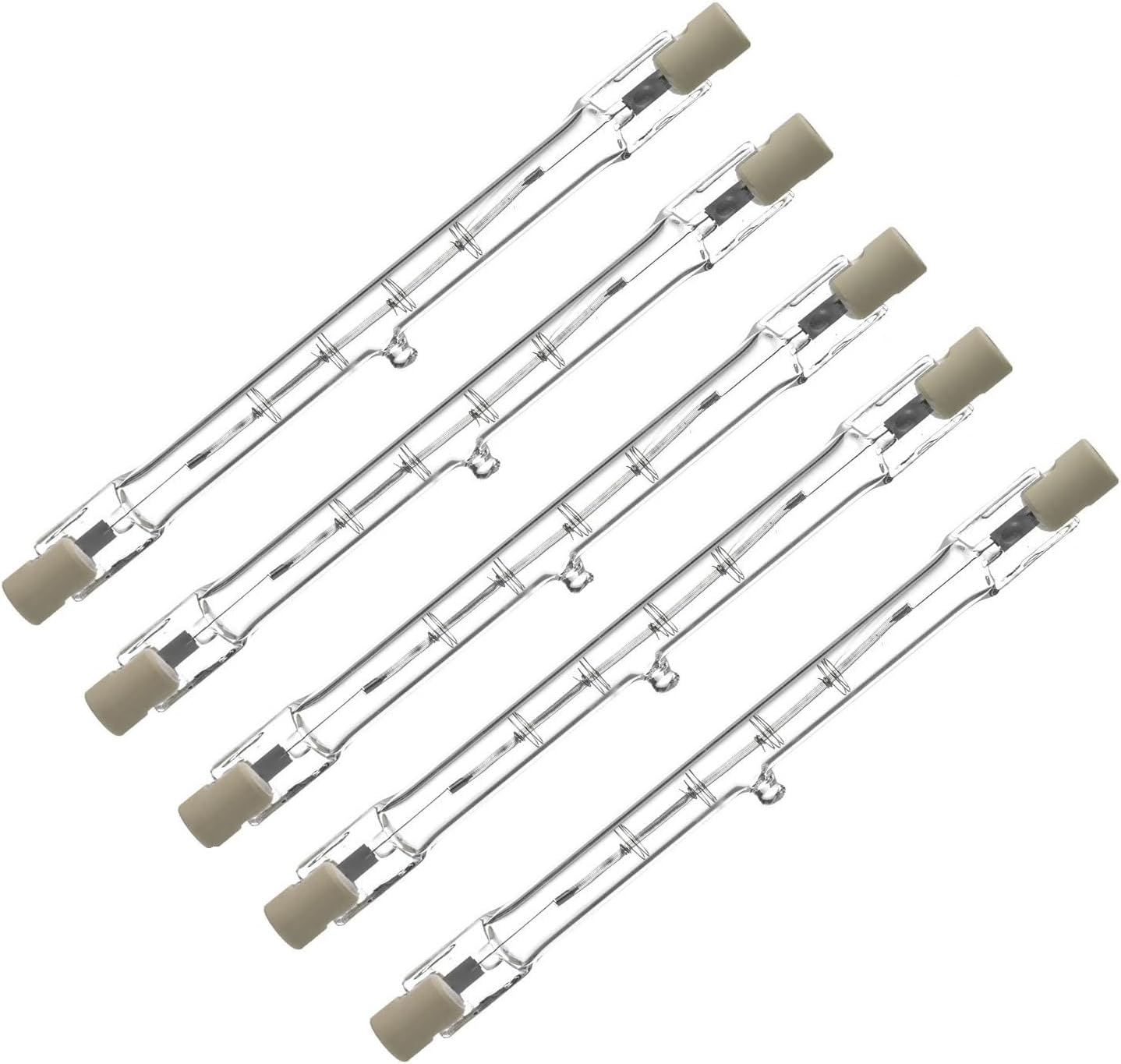 5 x Live-wire-direct 118mm 240V Eco 120W = 150W R7S Linear Halogen Lamp ...