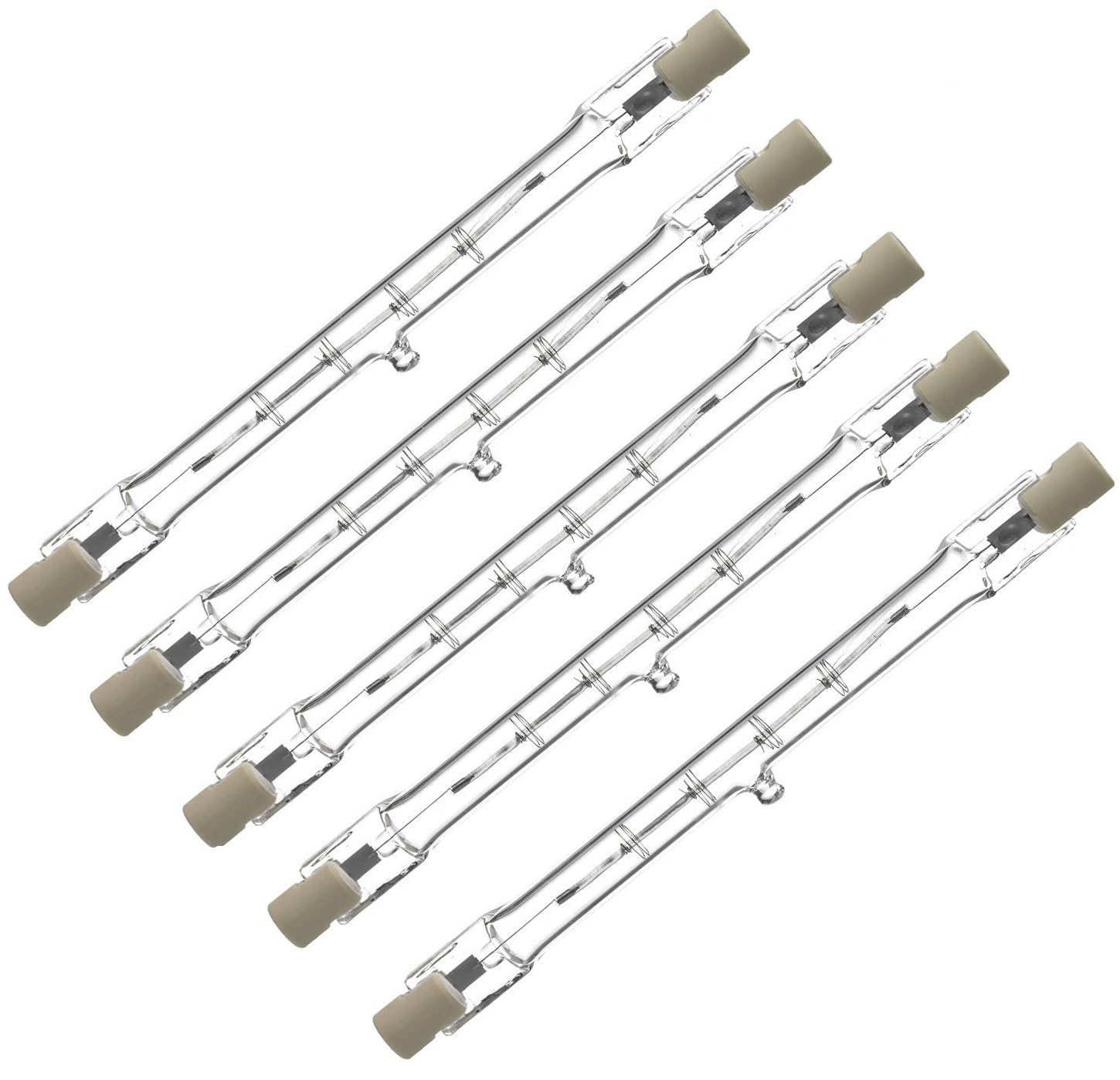 Live-wire-direct 5 x 118mm 240V Eco 120W = 150W R7S Linear Halogen Lamp ...